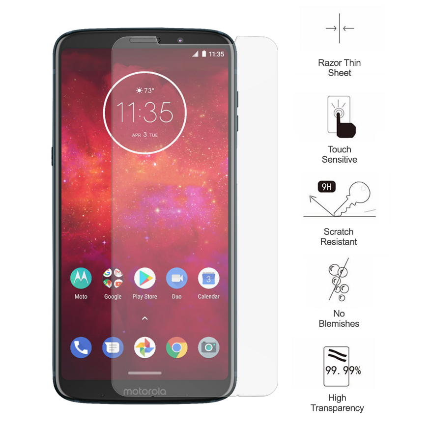 Tempered Glass Screen Protector for Motorola Moto Z3 Play